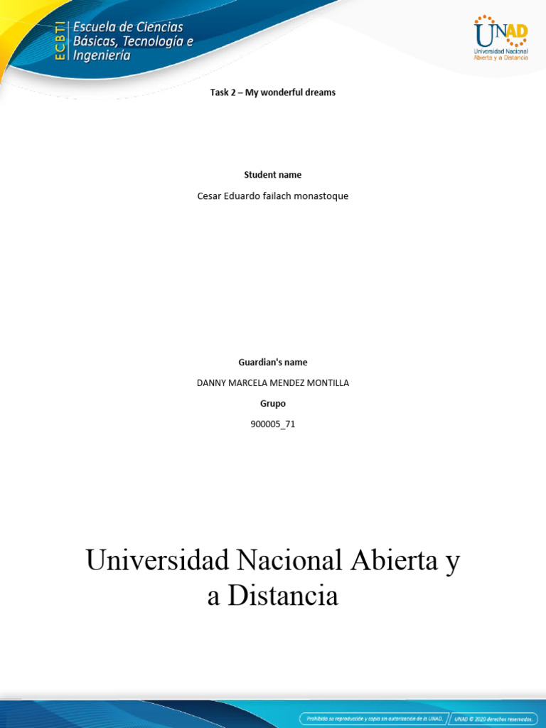 Task 2 - My Wonderful Dreams | PDF | Knowledge | Learning