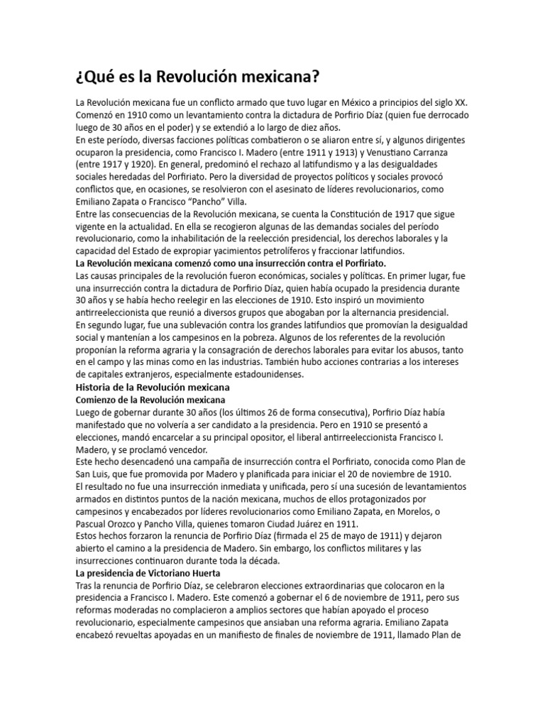 Revolucion Mexicana. 2part. | PDF | revolución mejicana | México