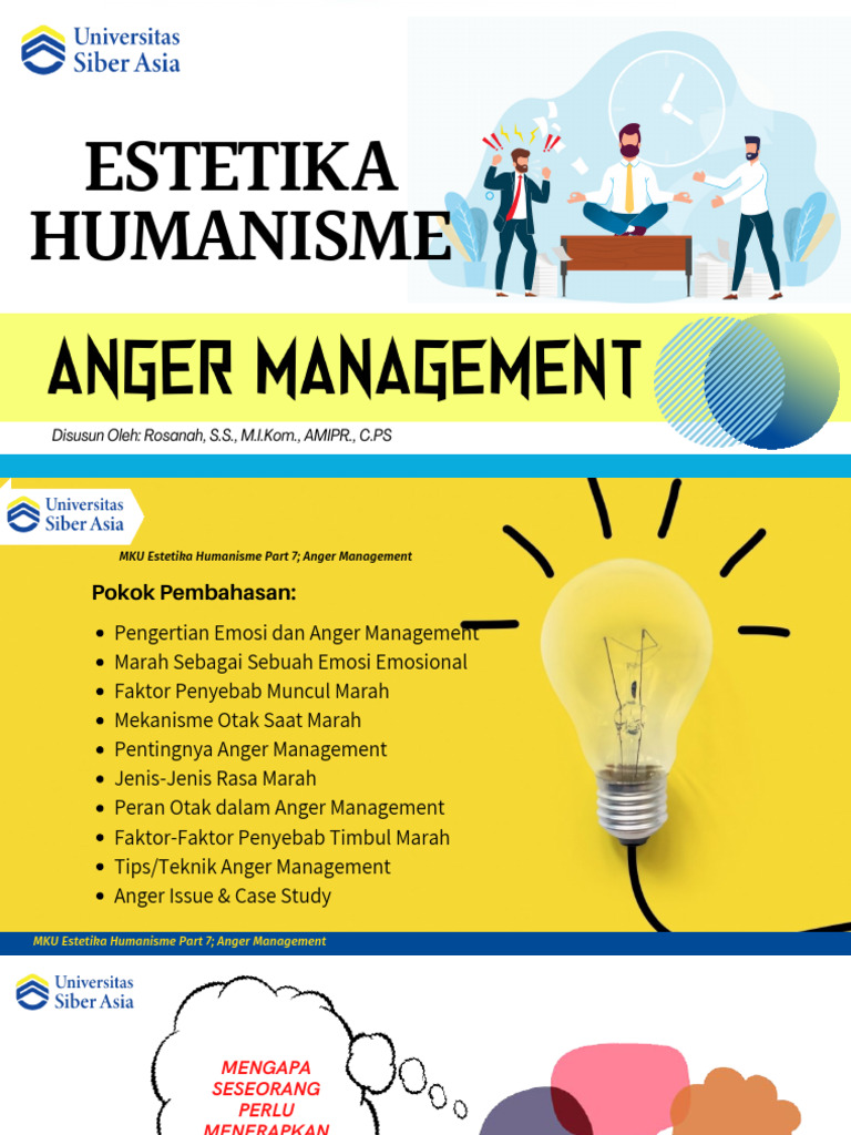 Anger Management Part Ke-7 Estetika Humanisme UNSIA | PDF