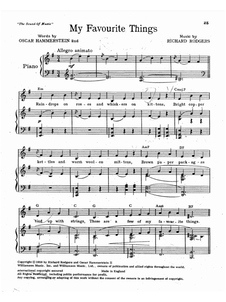 My Favourite Things 2-1 | PDF