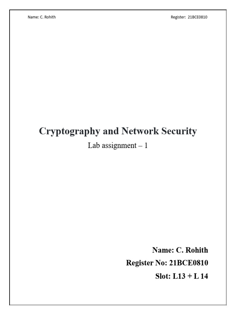 Cryptographylab 1 | PDF | Cipher | Cryptography Cryptographylab 1 | PDF | Cipher | Cryptography