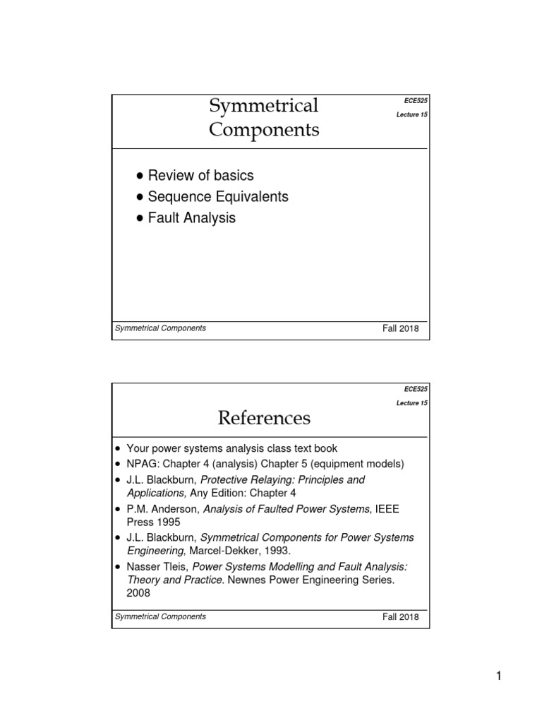 Componentes Simetricas para Diferentes Tipos de Fallas | PDF ...