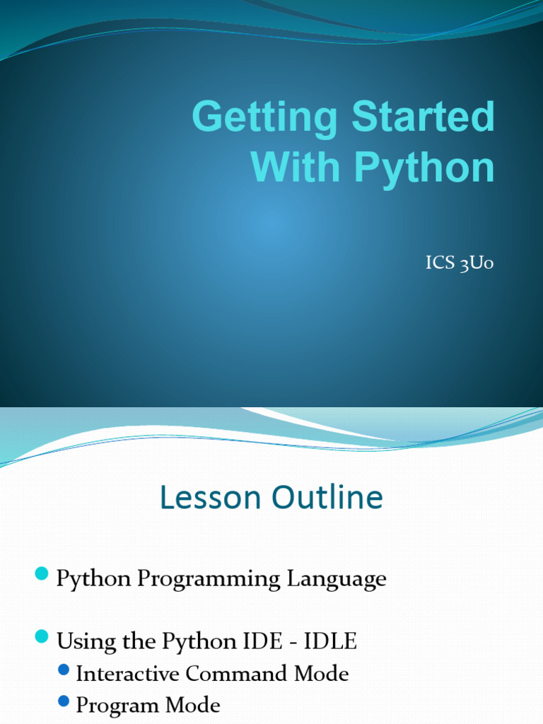 14 Getting Started With Python Pdf Python Programming Language 1942