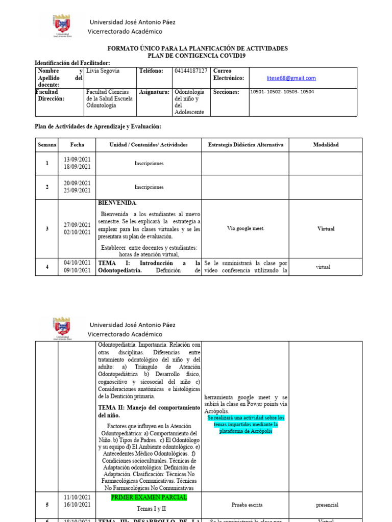 Formato b Ona 20212cr | Descargar gratis PDF | Cuidado de la salud | Diente