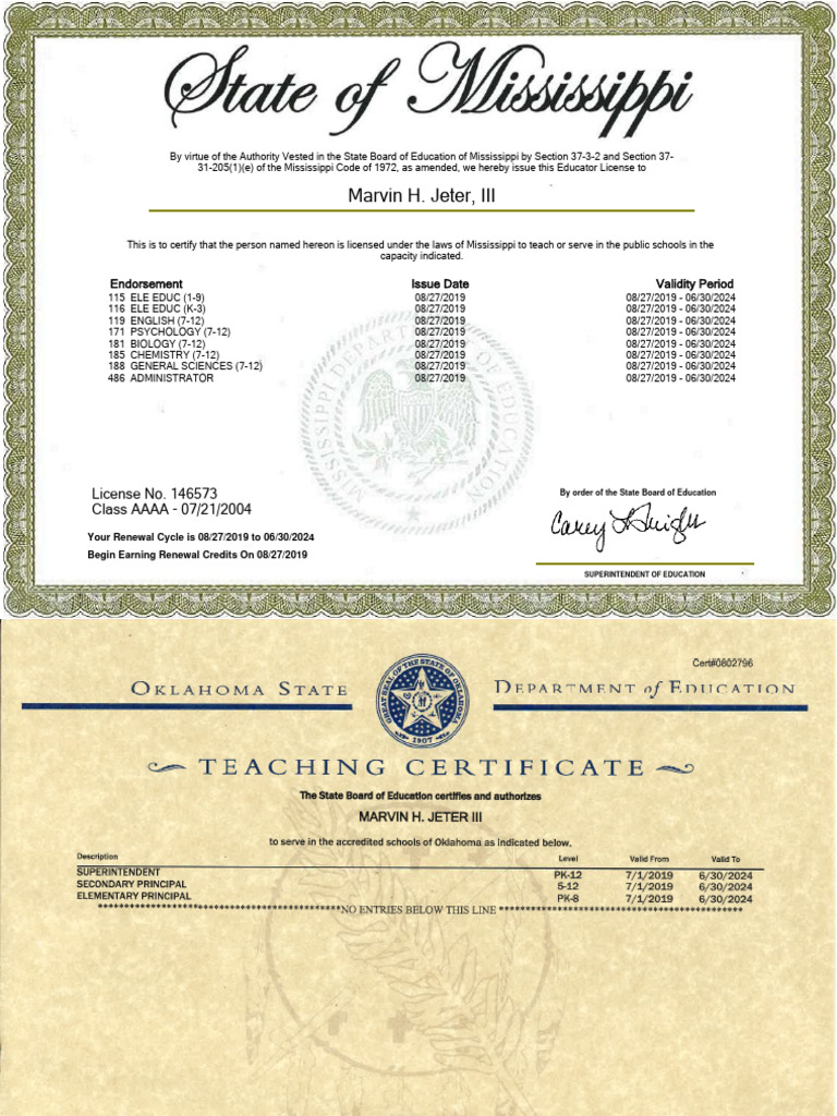 2024 MSOK License MHJ | PDF