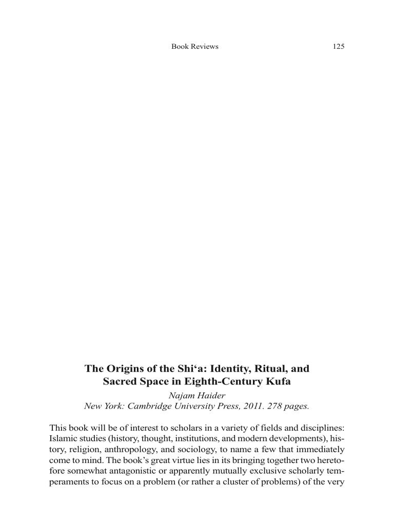 Ojsadmin, AJISS 30-2 Book Reviews 9 The Origins of The Shiâ A | PDF ...