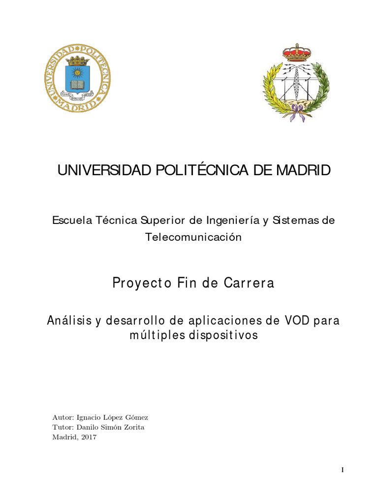 PFC Ignacio Lopez Gomez | PDF | Vídeo a la carta | Youtube