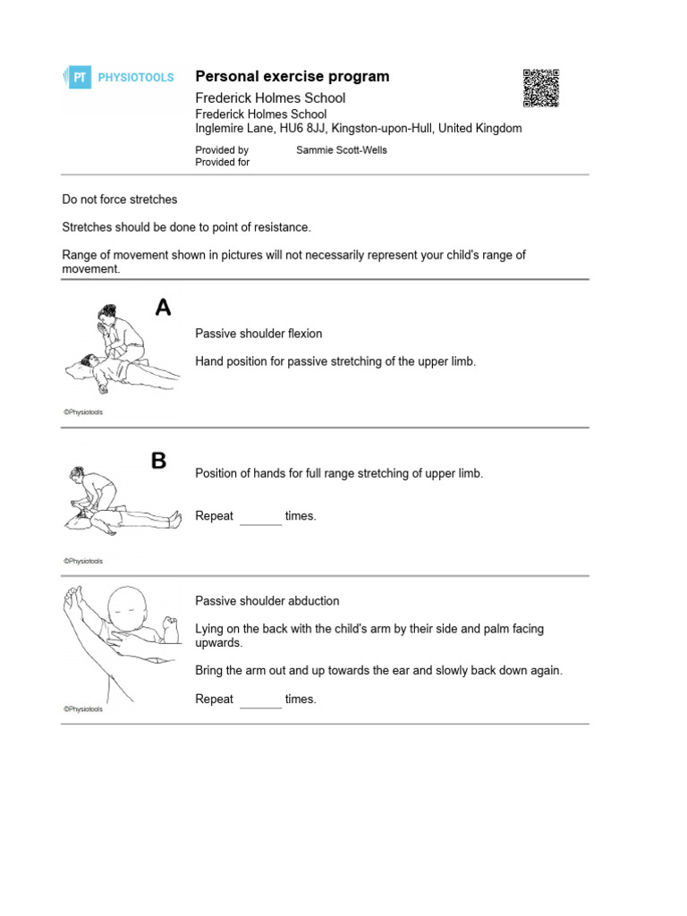 Upper Limb Passive Stretches | PDF | Anatomical Terms Of Motion | Elbow
