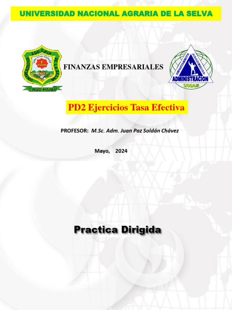 Solucion Ejercicio1 Tasa Efectiva PD 2 | PDF | Interés | Comercio