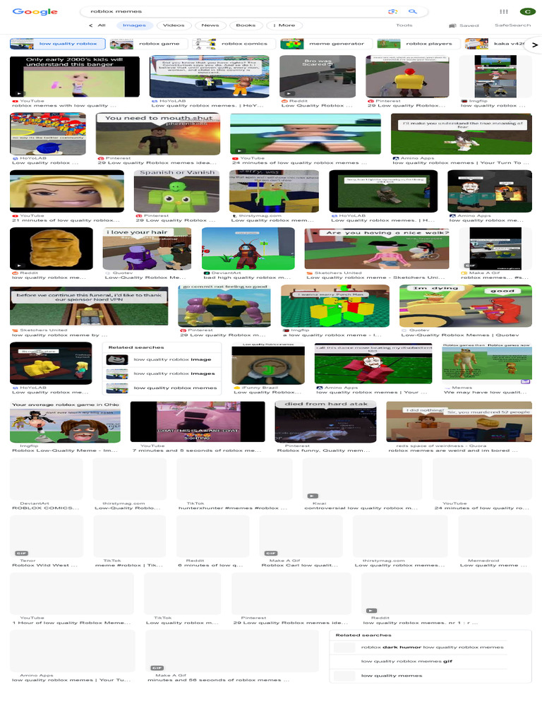 Roblox Memes - Google Search | PDF | Computer Network | Media Sharing