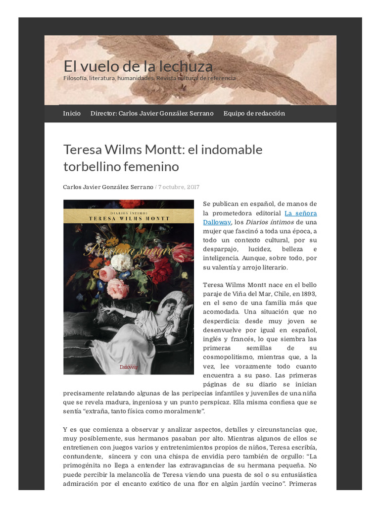 Carlos Javier Gónzalez Serrano - Teresa Wilms Montt, El Indomable Torbellino Femenino | PDF | Amor