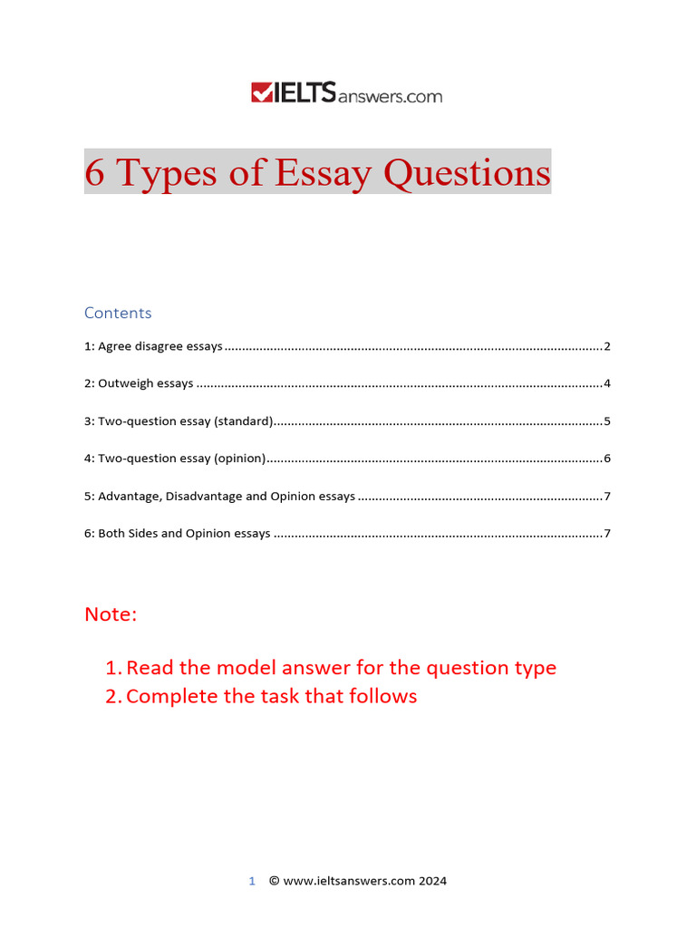 Essays Six Model Answers and Questions | PDF | Communication | Human ...