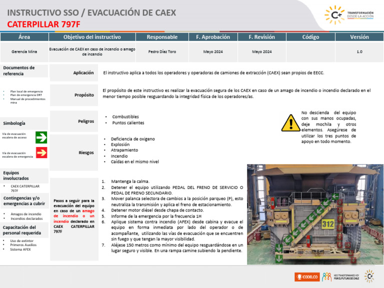 Instructivo - Evacuación CAEX 797F | PDF