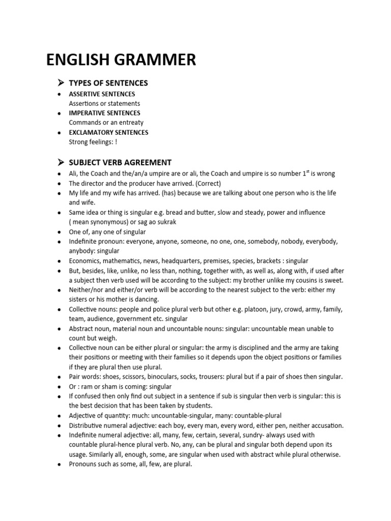 ENGLISH GRAMMER | PDF | Plural | Grammatical Number