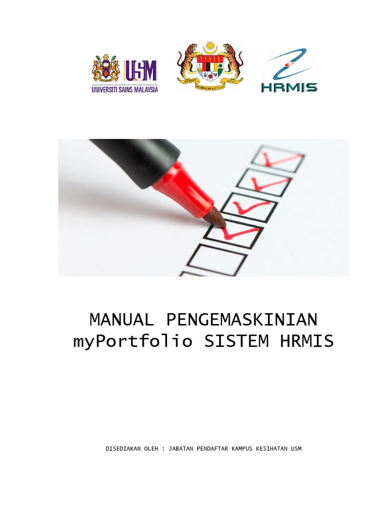 Manual Pengemaskinian MyPortfolio Di Dalam Sistem HRMIS (Dikemaskini 19.2.23) | PDF