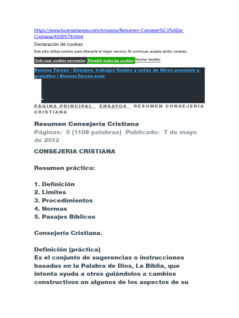 Consejería Pasos para Aconsejar | PDF | Biblia | Oración