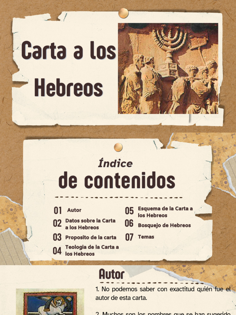 Análisis de la Carta a los Hebreos | PDF | Epístola a los hebreos ...