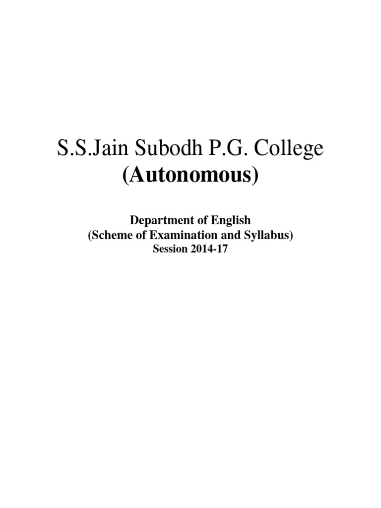 English Literature Syllabus Overview | PDF | Poetry | English Literature