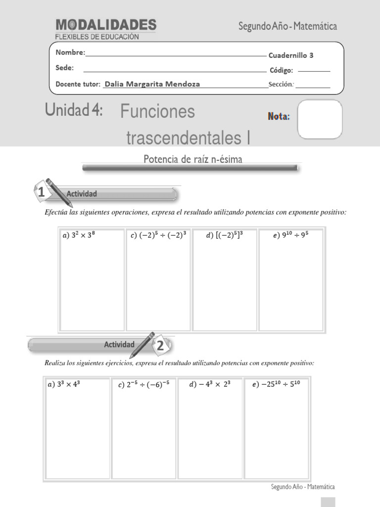Cuadernillo de Módulo 3 | PDF | Matemáticas | Objetos matemáticos