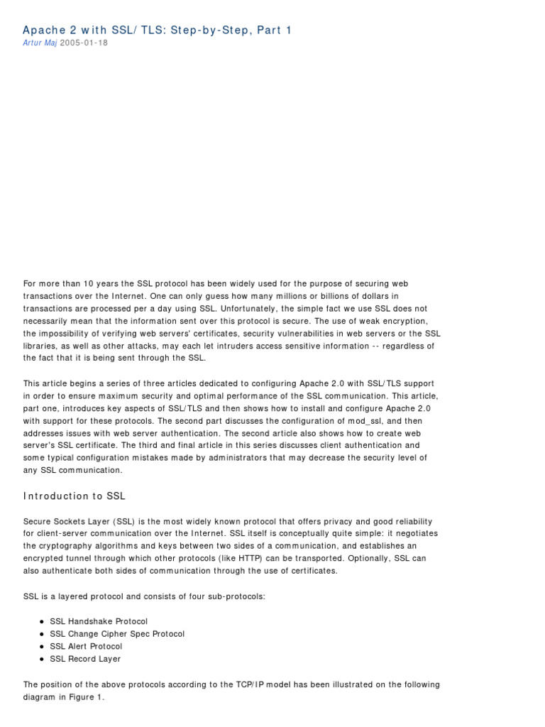Apache2-Ssl-Tls Stepbystep pt1 | PDF | Transport Layer Security | Public Key Certificate