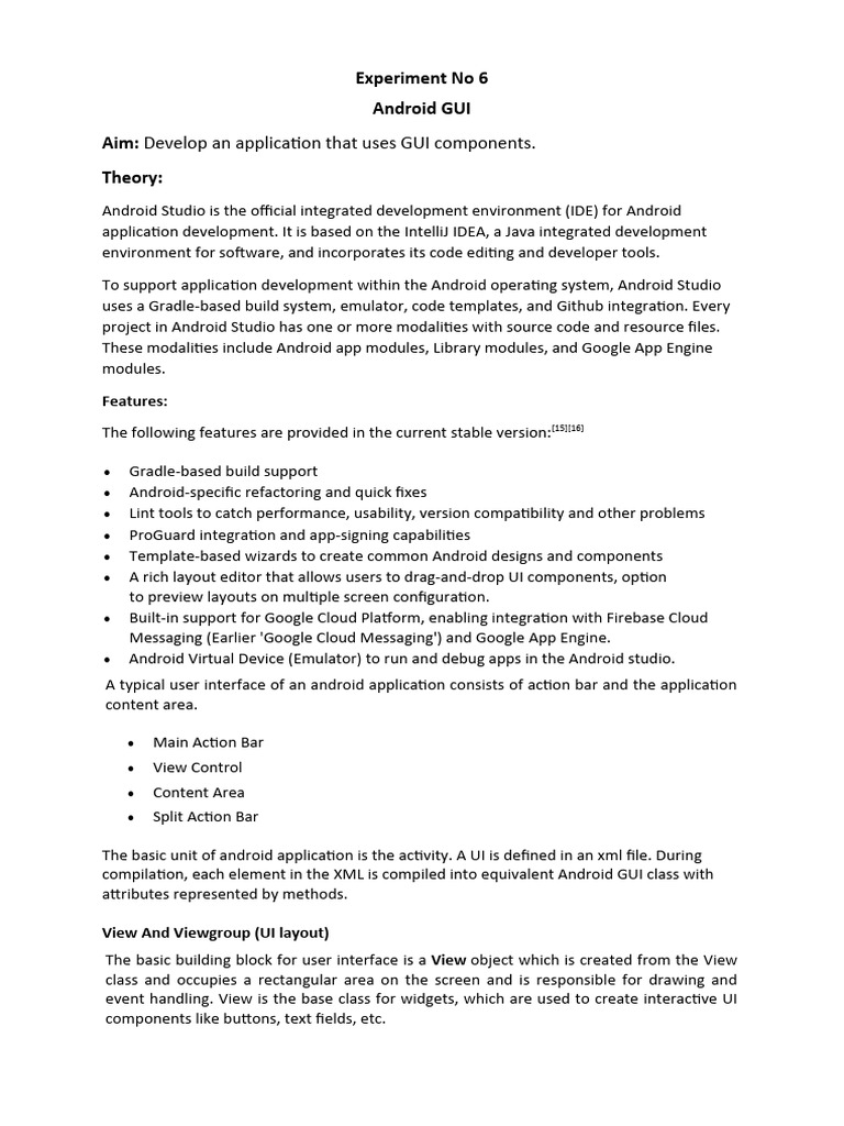 MCCExp 6 TH | PDF | Android (Operating System) | Graphical User Interfaces