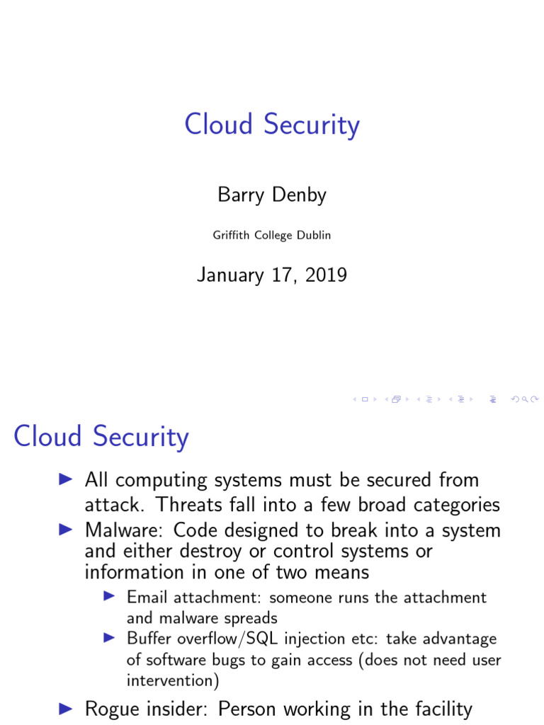 05 Cloud Security | PDF | Cloud Computing | Security