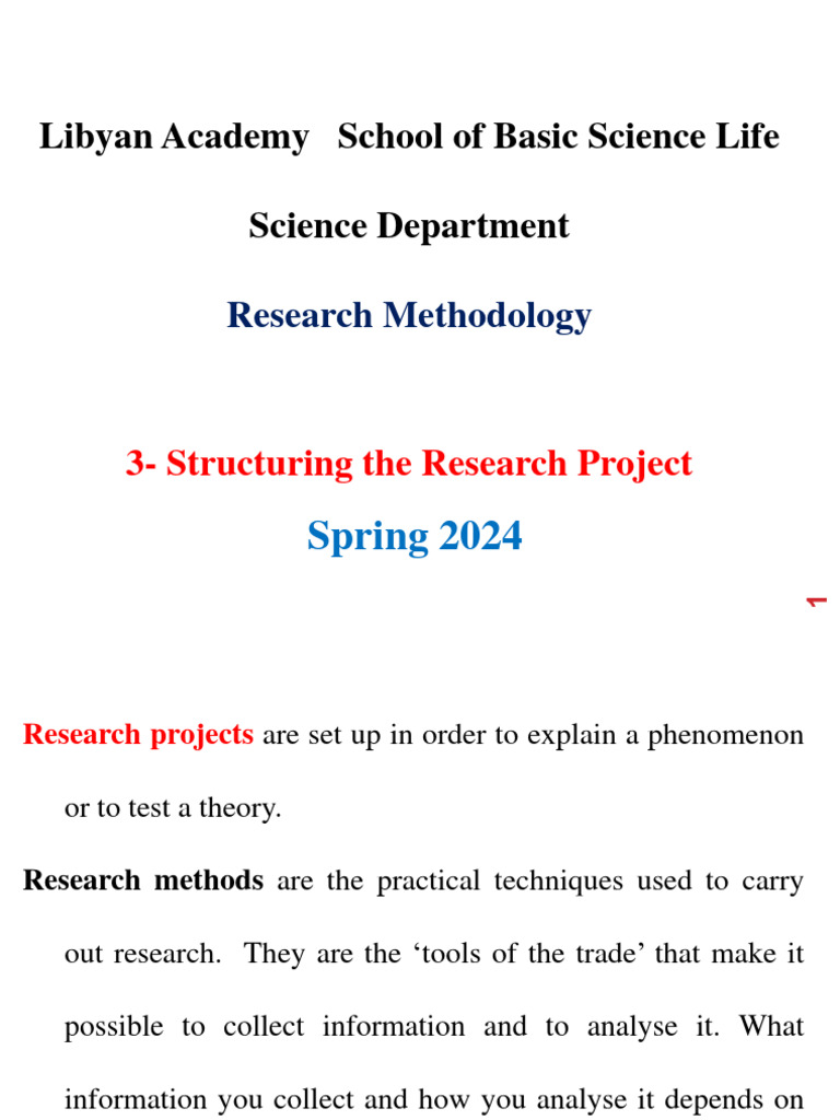 3 - Structuring The Research Project-1 | PDF | Argument | Logical ...