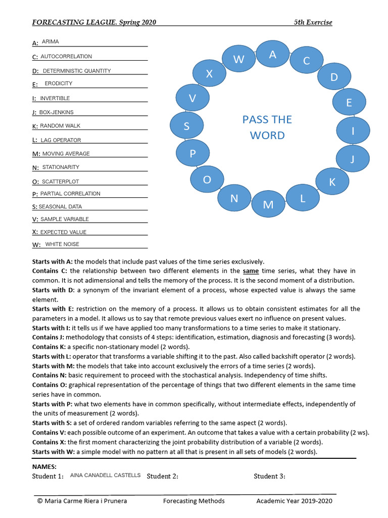 FM League. Ex5 | PDF | Time Series | Stationary Process