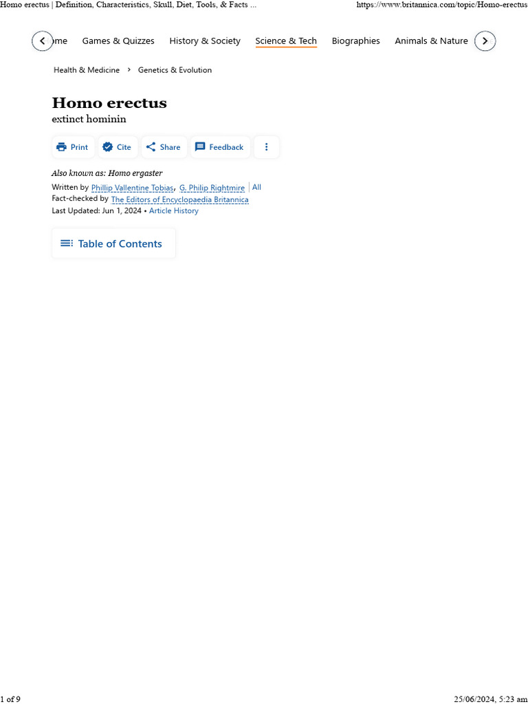 Homo Erectus - Definition, Characteristics, Skull, Diet, Tools, & Facts ...