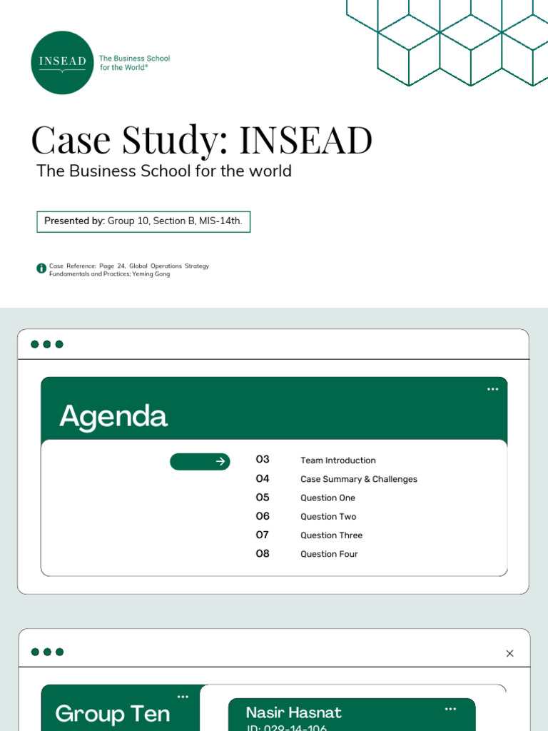 MIS 502 INSEAD Case Presentation | PDF | Social Psychology | Cognition