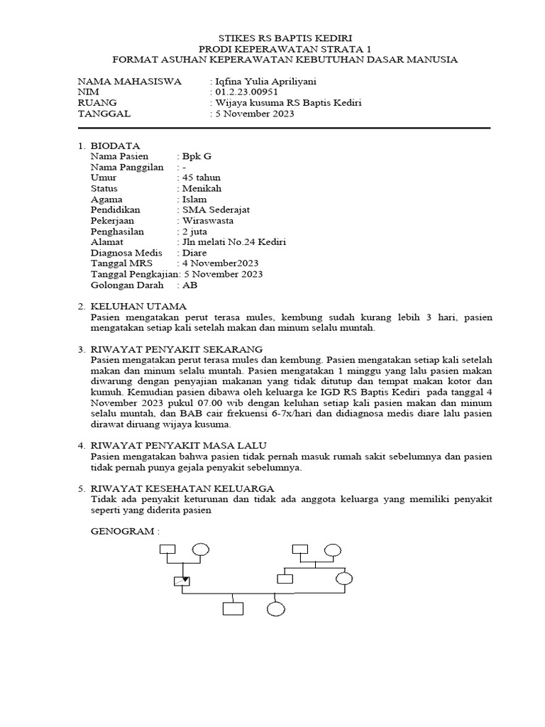 18 Iqfina Yulia Apriliyani 1B S1KEP (Askep PKDM) | PDF | Kesehatan Holistik | Sains & Matematika