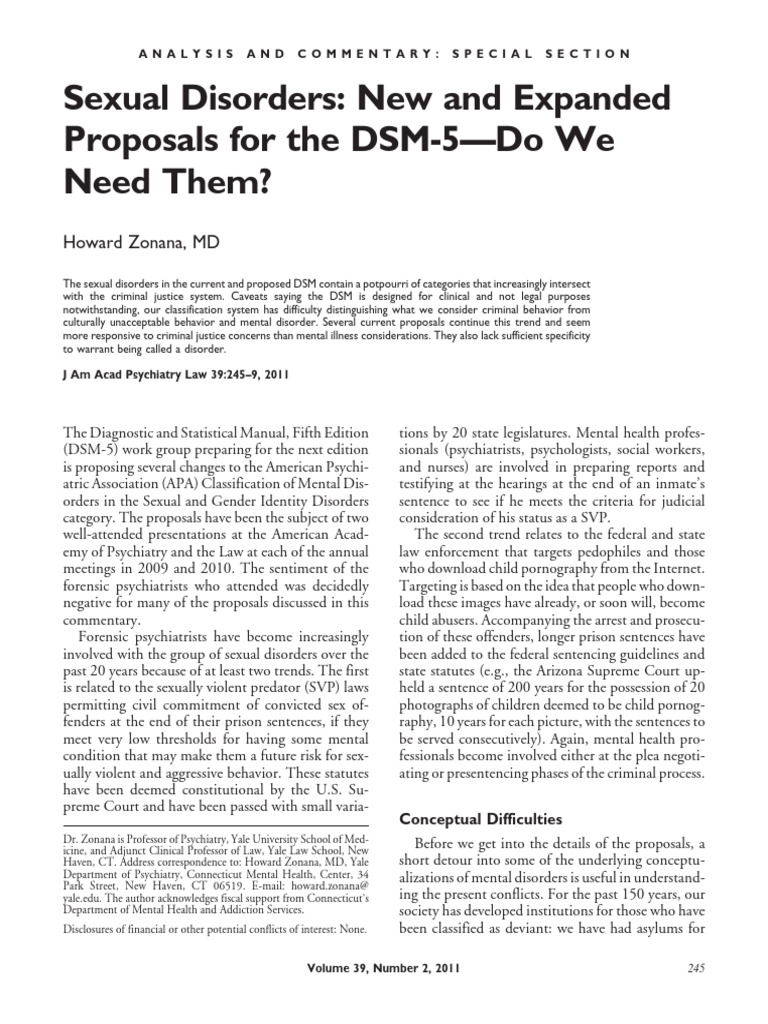 Sexual Disorders New and Expanded Propos | PDF | Mental Disorder | Pedophilia