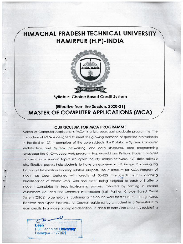 MCA-New-Syllabus Demo | PDF