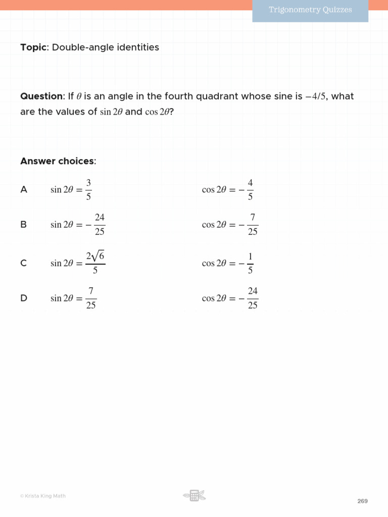 04 Double-Angle Identities | PDF | Trigonometric Functions | Euclid