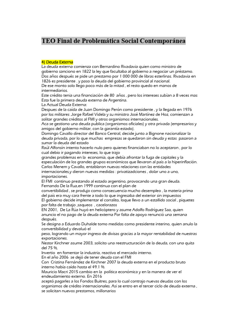 TEO Final de Problemática Social Contemporánea | PDF | Educación a distancia | Violencia