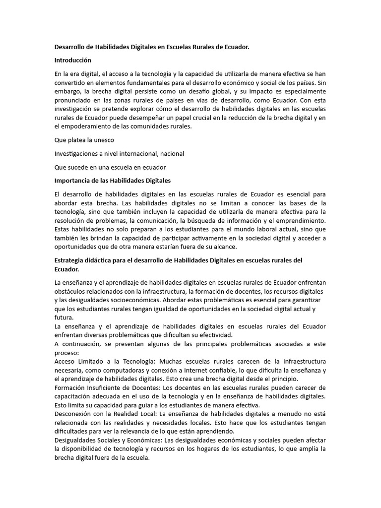 Reducción de La Brecha Digital A Través Del Desarrollo de Habilidades ...