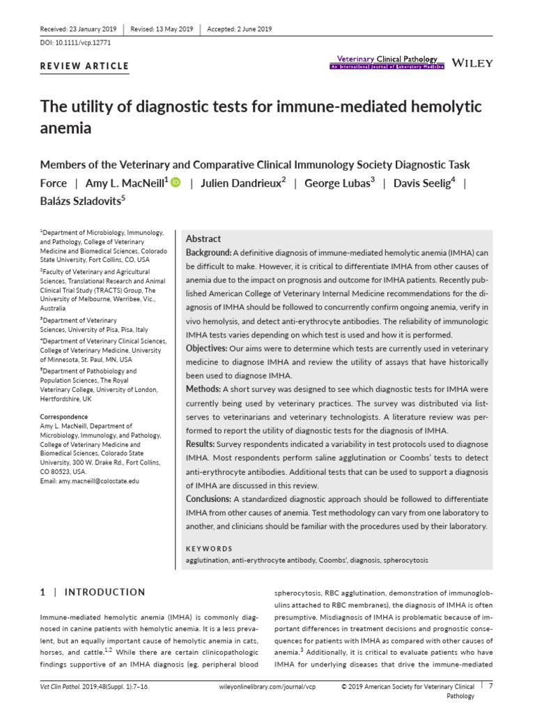 the-utility-of-diagnostic-tests-for-immunemediated-hemolytic-ane-2019 ...