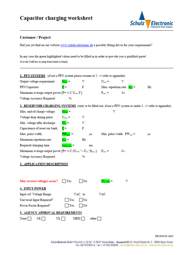 Capacitorchargworksheet S E | PDF | Capacitor | Electrical Components