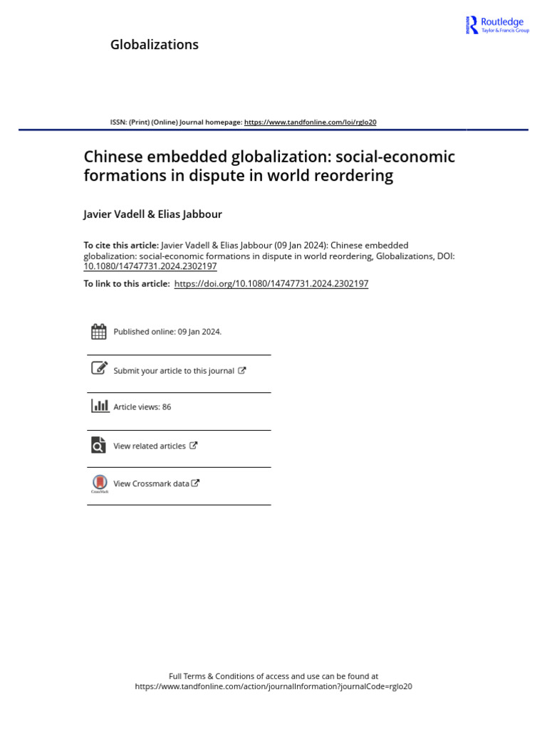 2 Chinese Embedded Globalization | PDF | Globalization | Capitalism