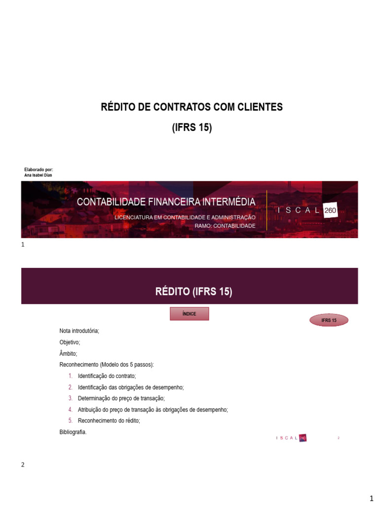 Redito IFRS15 | PDF | Empréstimos | Contabilidade