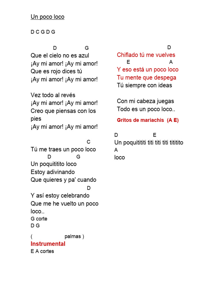 Canciones Coco - Letra Acordes | PDF | Amor