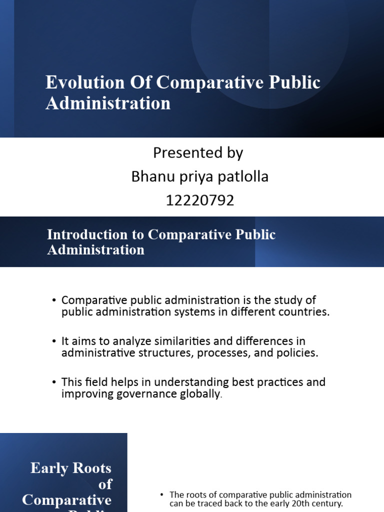 Evolution of Comparitive Public Administration | PDF | Public Administration | Governance