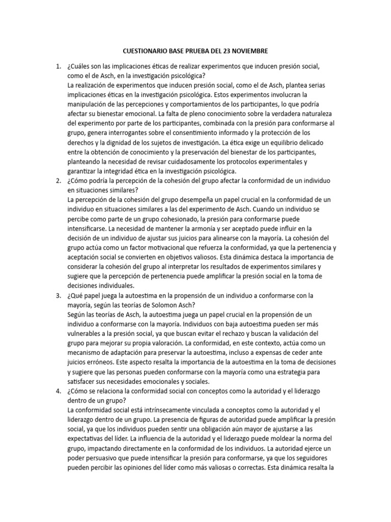 Ética y Conformidad en Psicología | PDF | Conformidad | Psicología Social