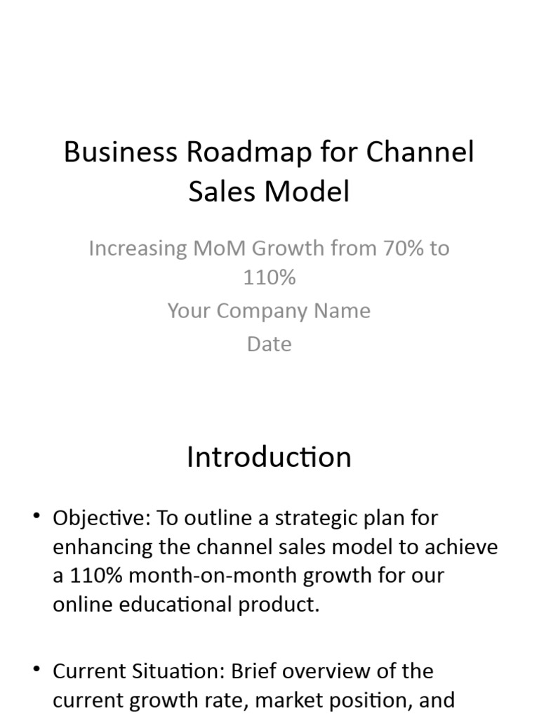 Channel Sales Business Roadmap | PDF