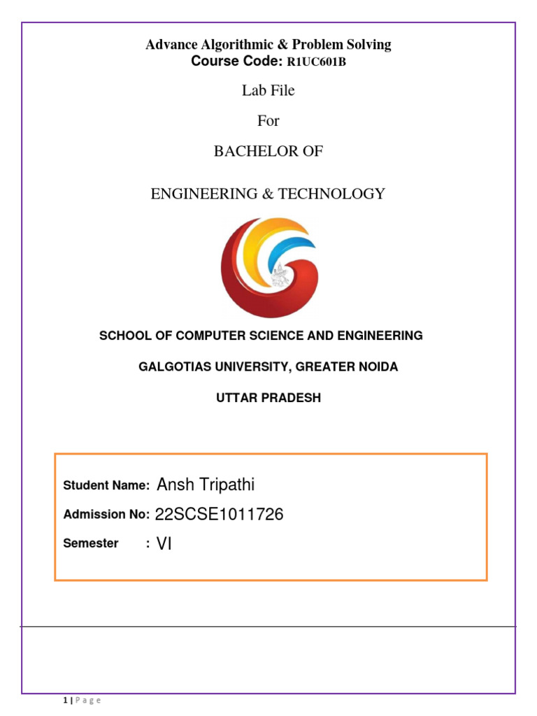 Advanced Dsa File - PR - Edited | PDF | Computer Programming | Algorithms And Data Structures