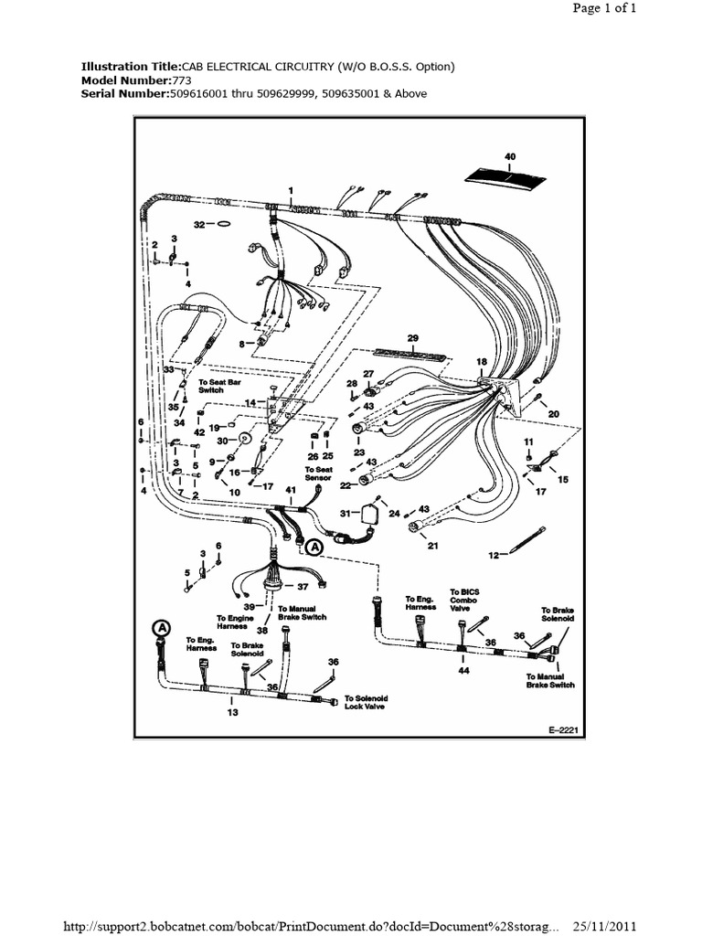 Despiece de Circuito de Cabina 773F | PDF