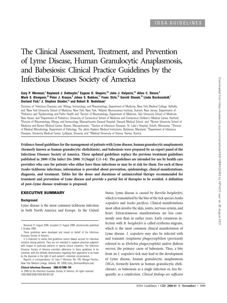 Ids A Lyme Treatment | PDF | Lyme Disease | Infection