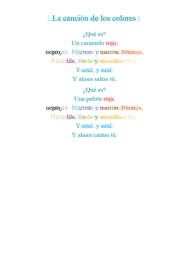 La Canción de Los Colores Sesión 3 TFM | PDF