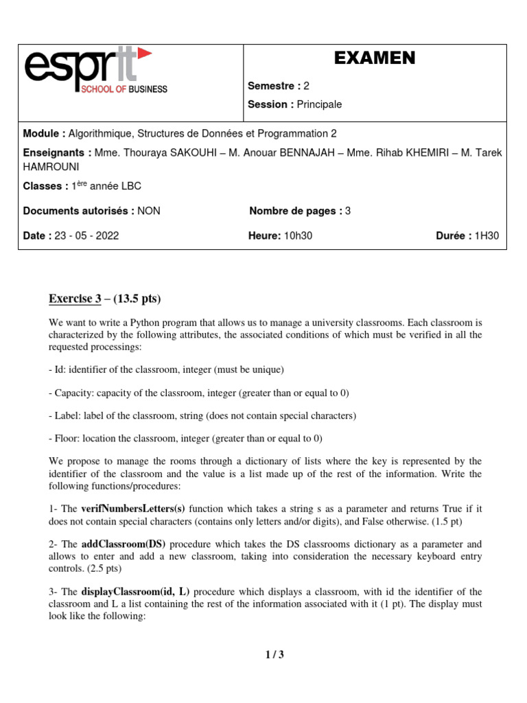 Examen ASDP2 21 22 SP | PDF | Parameter (Computer Programming) | Computer Science