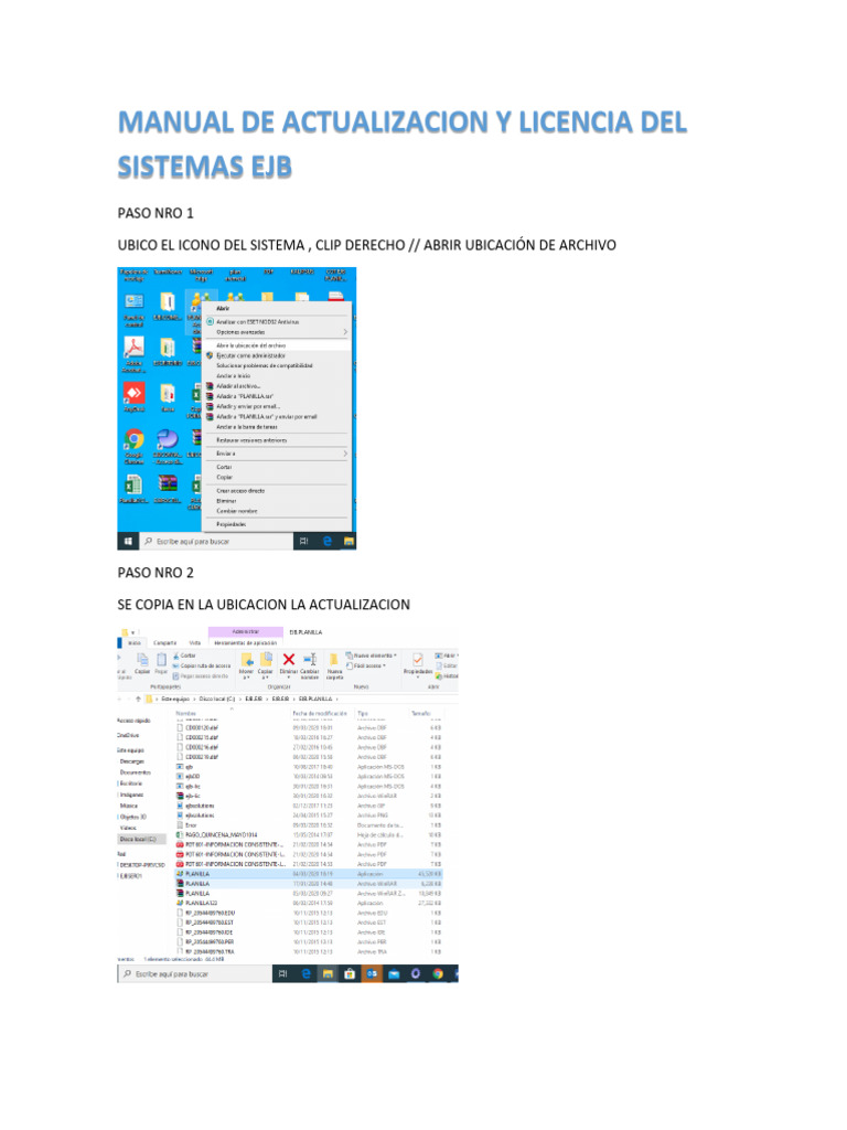 Manual de Actualizacion Del Sistemas Ejb | PDF